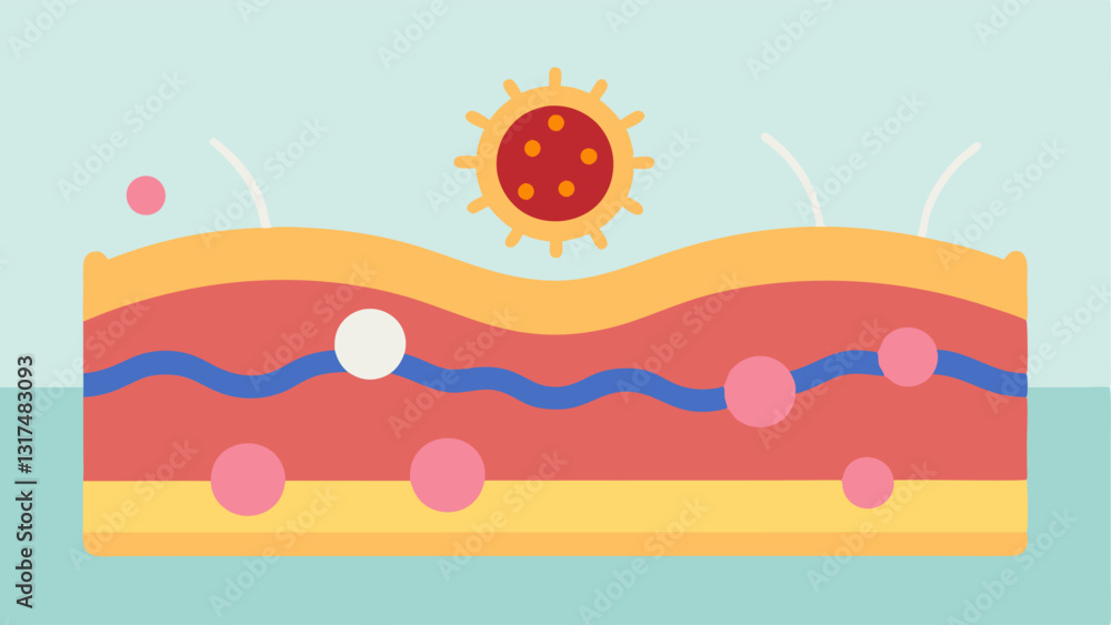 Skin Layers Overview A crosssection of skin layers where exosomes are ...