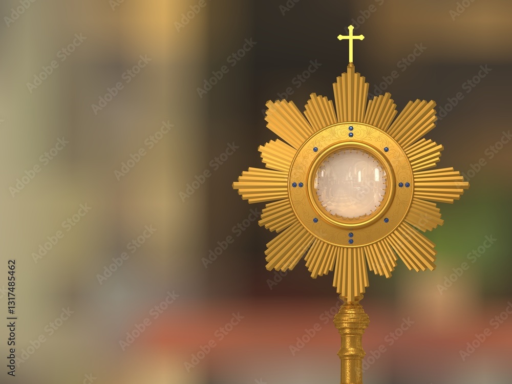 Jesus Christ in the monstrance present in the Sacrament of the ...