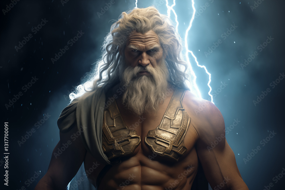 Zeus, King of the Greek Gods, God of Thunder and Lightning, Ancient ...