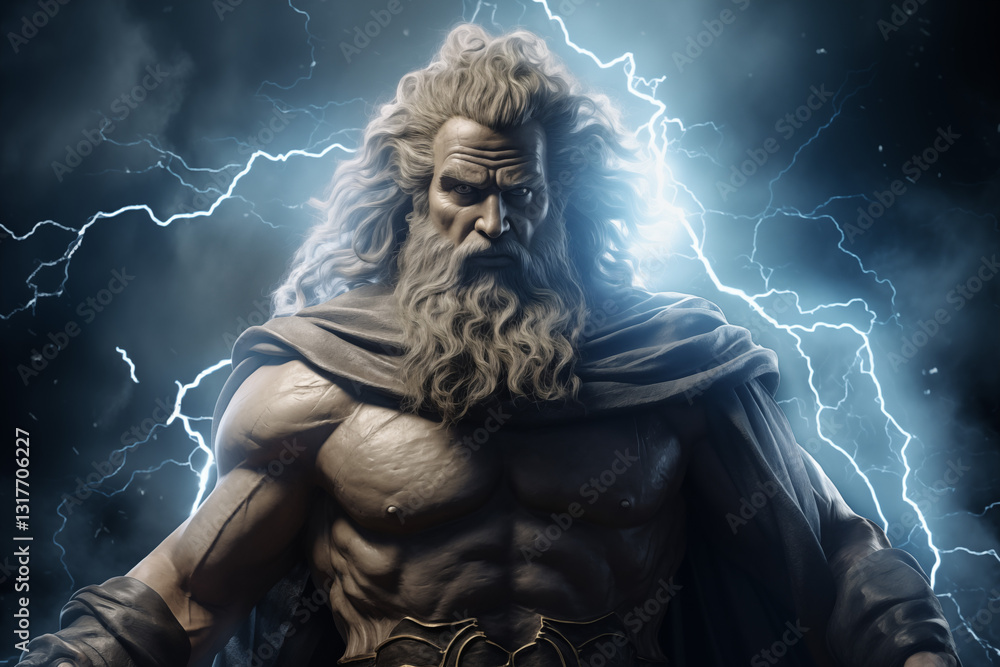 Zeus, King of the Greek Gods, God of Thunder and Lightning, Ancient ...