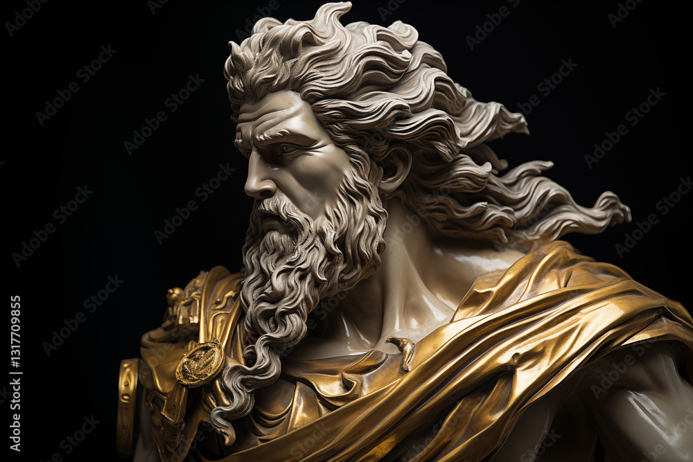 Zeus, King of the Greek Gods, God of Thunder and Lightning, Ancient ...