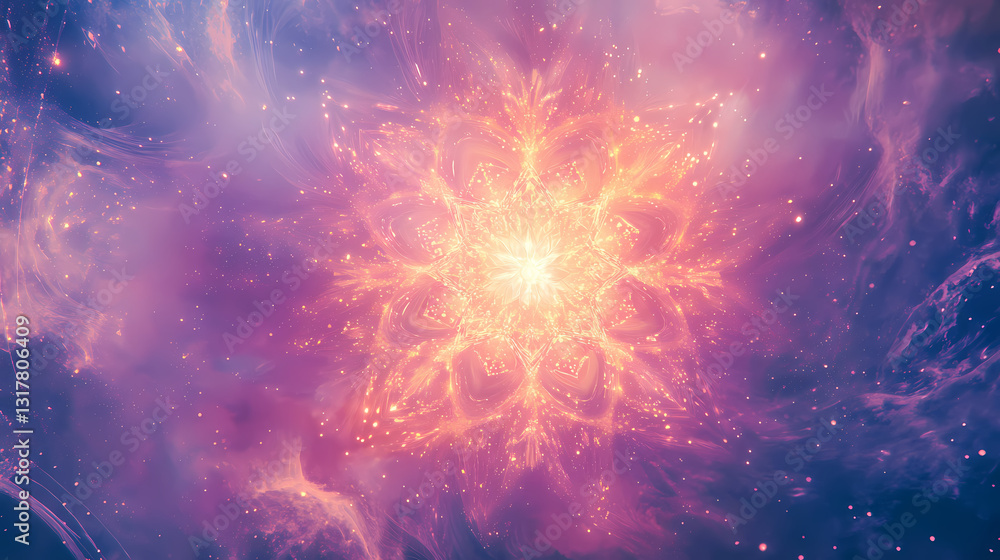 Divine feminine archetype radiating sacred geometry cosmic background ...