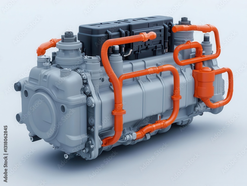 Detailed schematic of a hybrid engine s onboard charging system, with ...