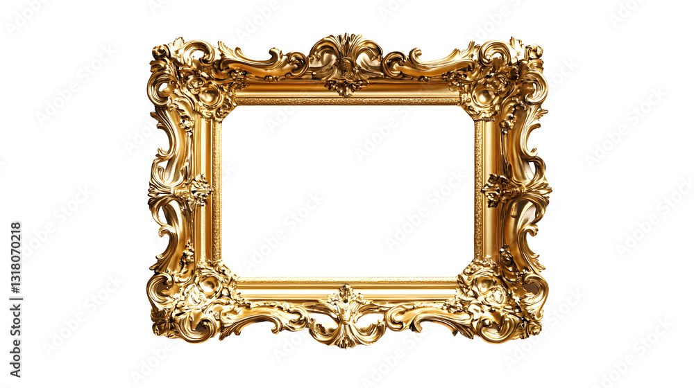 gold frame transparent background png Stock Illustration | Adobe Stock