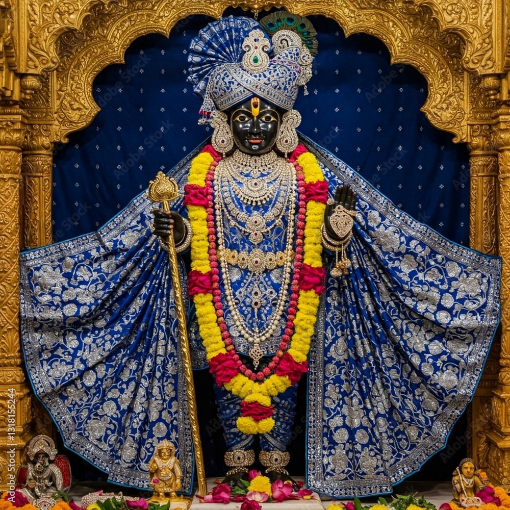 Foto de Stock Dwarkadhish Photo HD 4K | Divine Murti of Lord Krishna in Dwarkadhish Temple ...