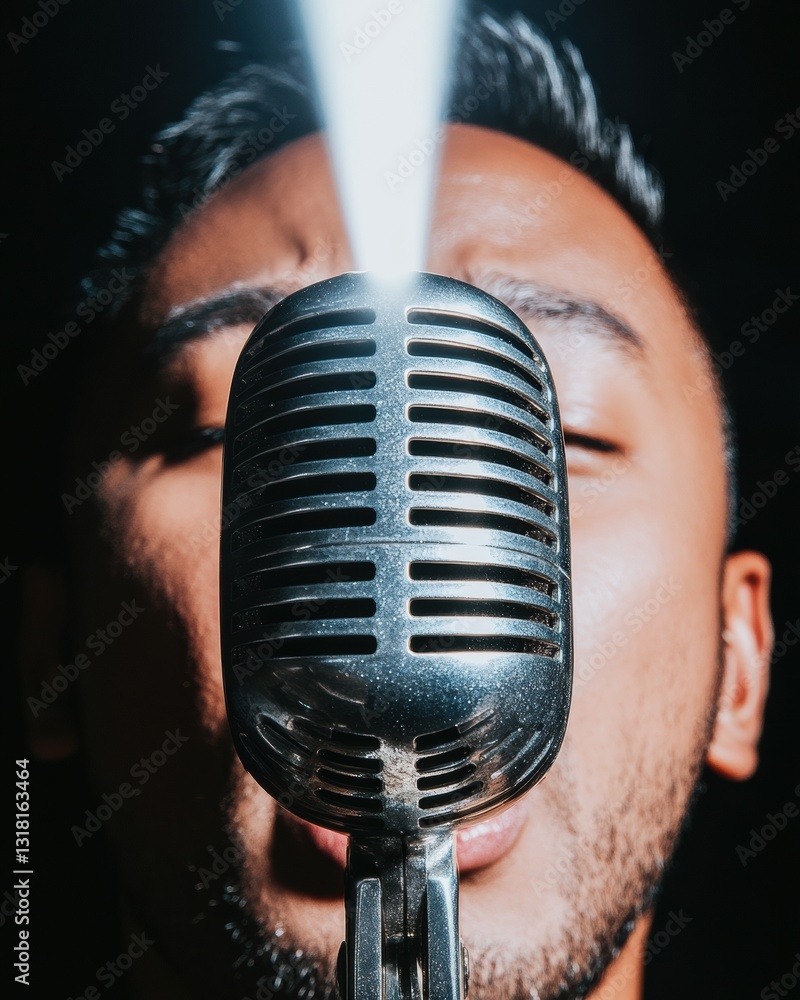 Sonic Renaissance Vintage Microphone Performance Art for Step Into the ...