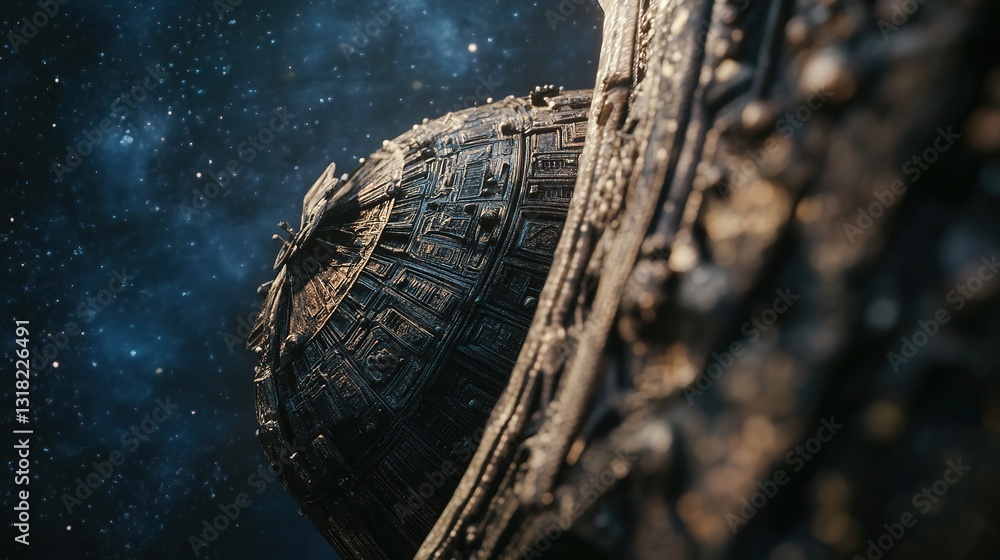 Realistic 3D Model of a Spaceship with Intricate Details and Textures ...