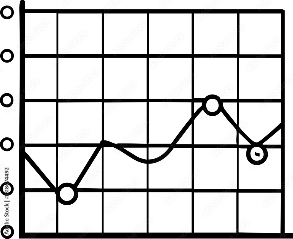 A simple line graph depicting fluctuating data points over time, with ...