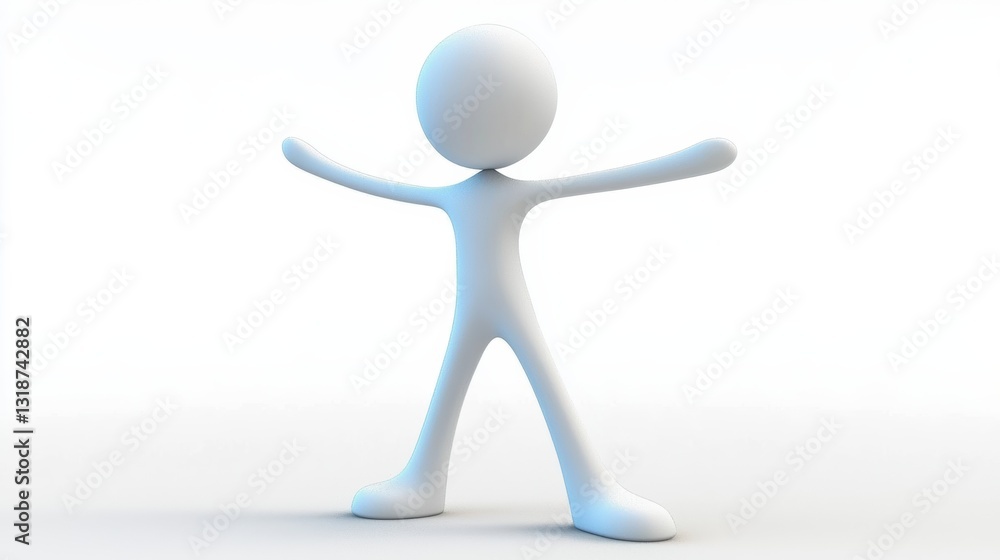 realistic male figure, white background, ideal for design, showing ...