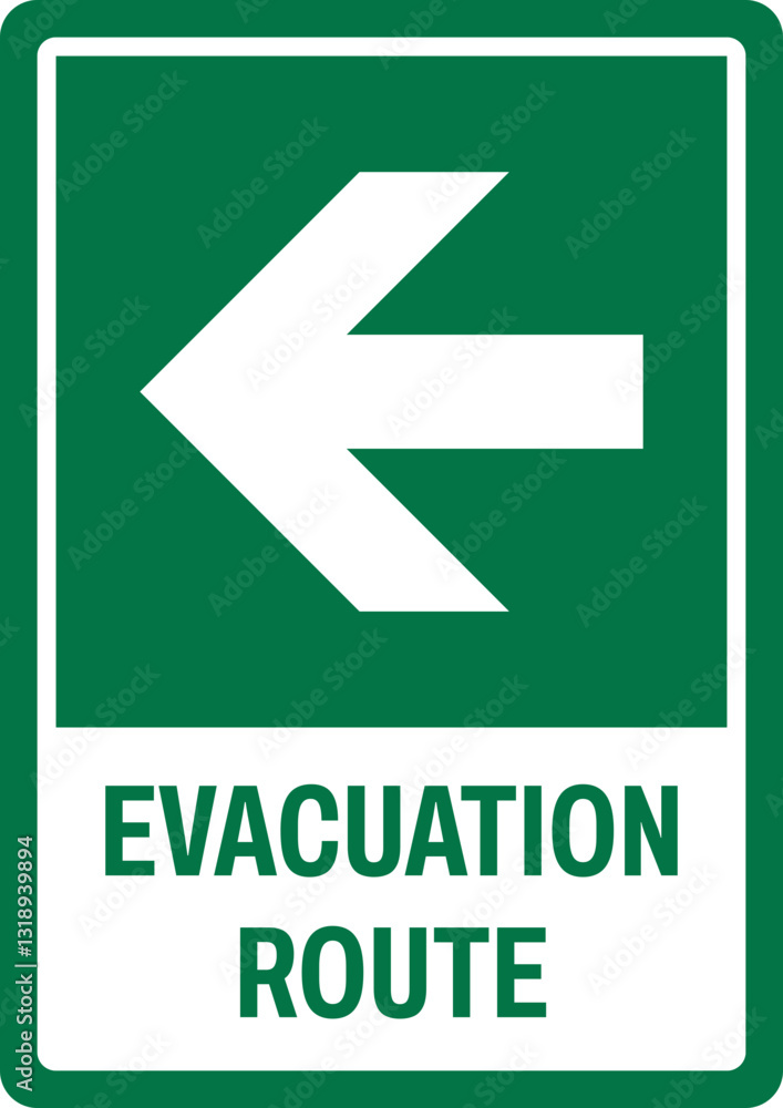 emergency and first aid safety signs v2 uppercase text_evacuation route ...