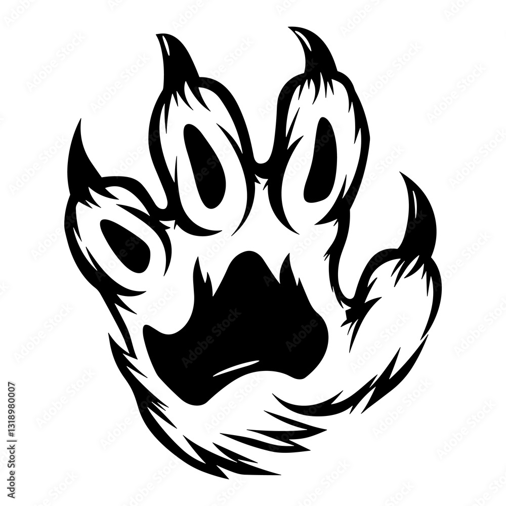 Wild Animal Paw Print SVG | Cat & Dog Claw Marks | Black Cat Paw | Pet ...
