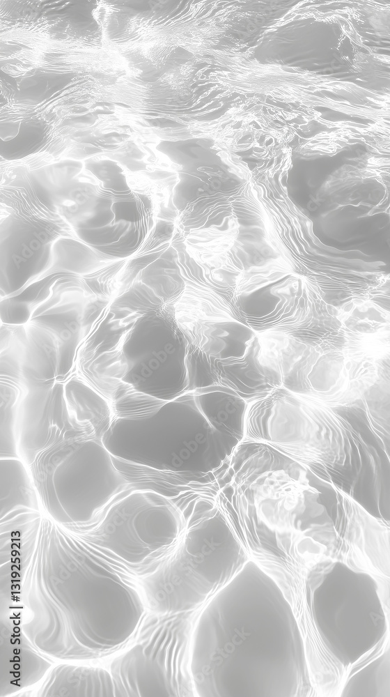 Realistic water surface overlay. Transparent background with detailed ...