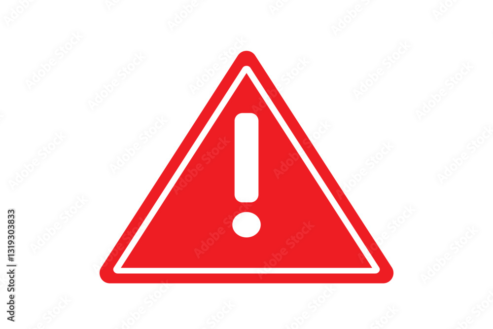 Red warning triangle icon in png format. Warning sign with an ...