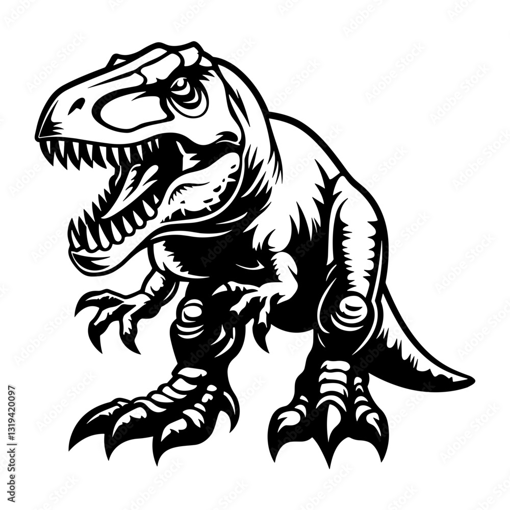 Dinosaur, T-Rex SVG Bundle | Cute Dino Silhouette & Scratch | Kids ...