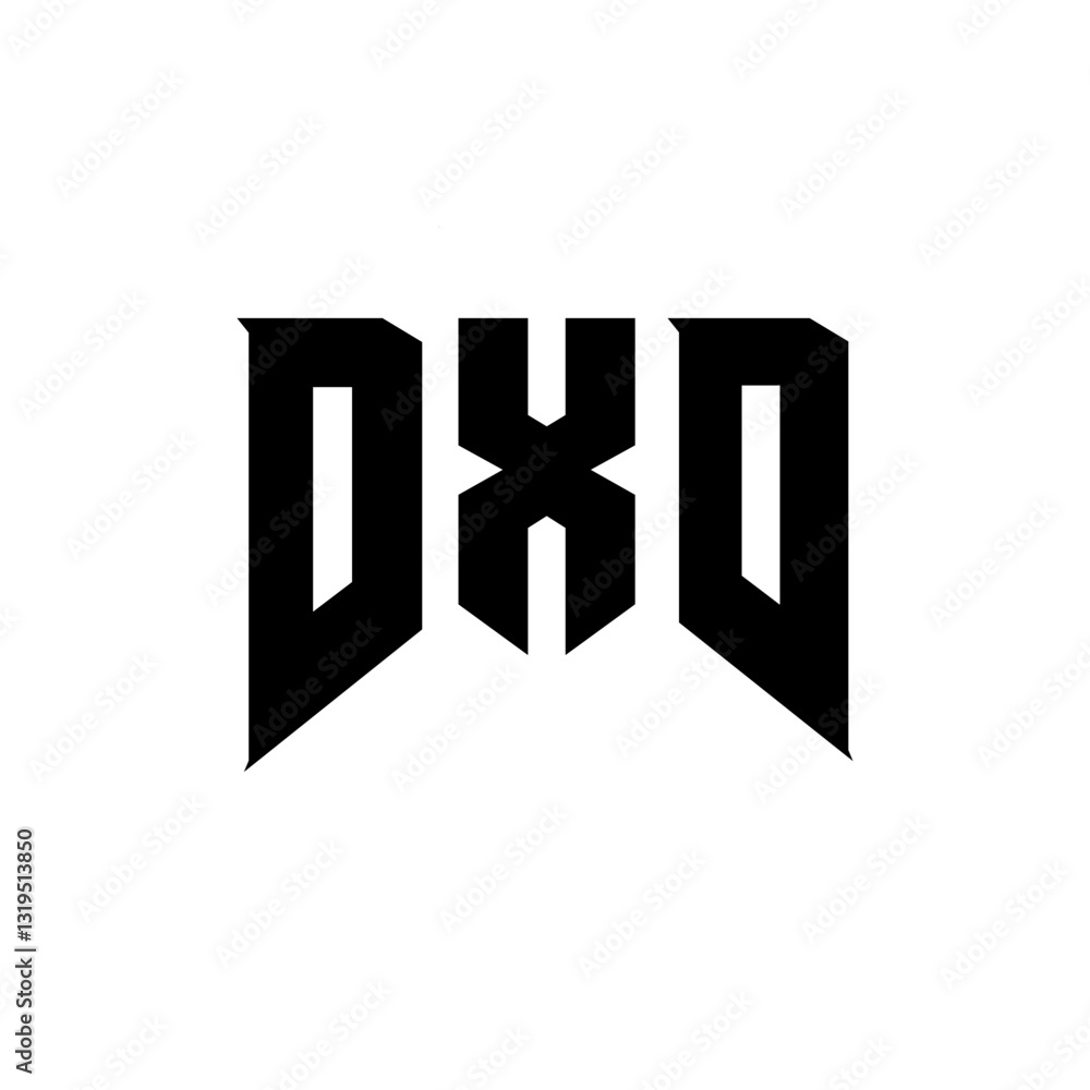 Стоковое векторное изображение «DXD letter logo design for technology ...