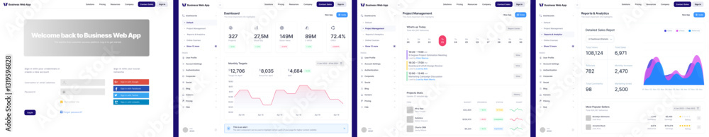 Business, Sales Project, Log in & Sign in,Reports & Analytics Dashboard ...