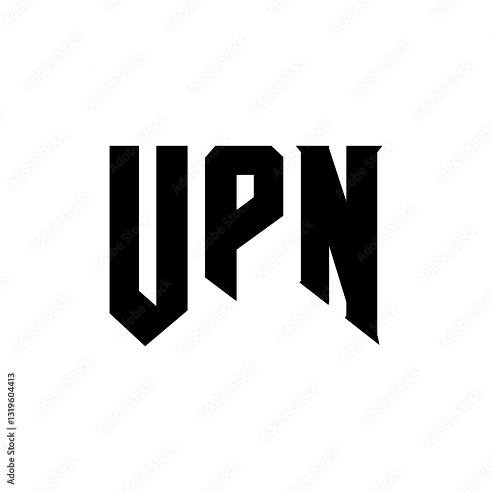 Vector de Stock UPN letter logo design for technology company. UPN logo ...
