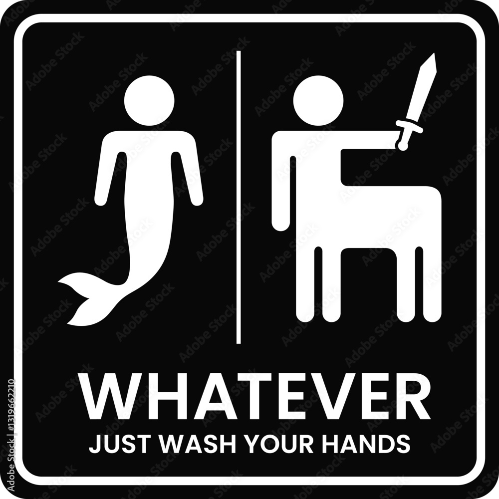 Funny Gender Neutral Restroom Sign | Signage for All Gender Bathrooms ...