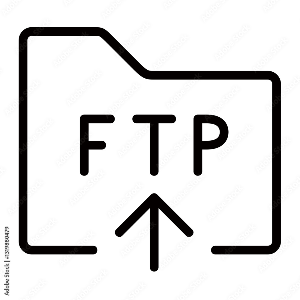 Secure Ftp File Upload A Simple, Bold Icon Depicting Swift Data ...