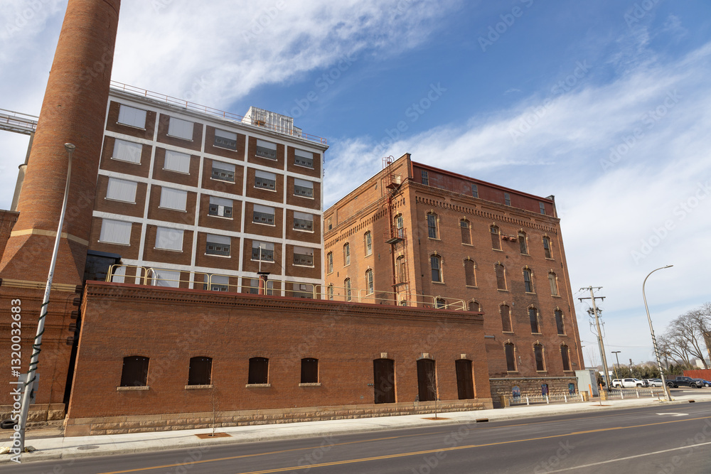 Exterior view of the historic Hubbard Milling Company building later ...