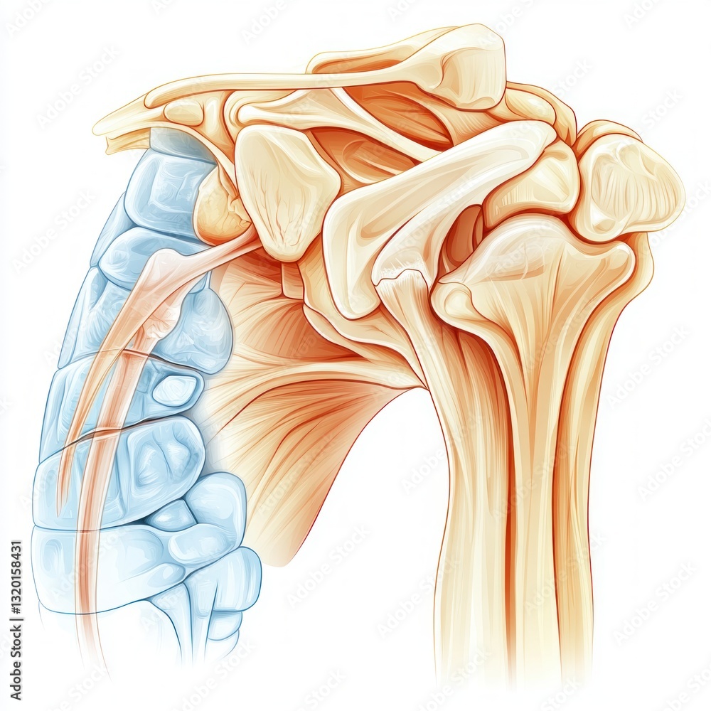 SLAP Lesion Shoulder Joint Anatomical Illustration Medical Diagram of ...