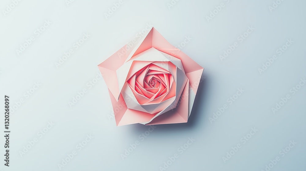 Royal Origami Tudor Rose British National Symbol Paper Art Stock Photo ...