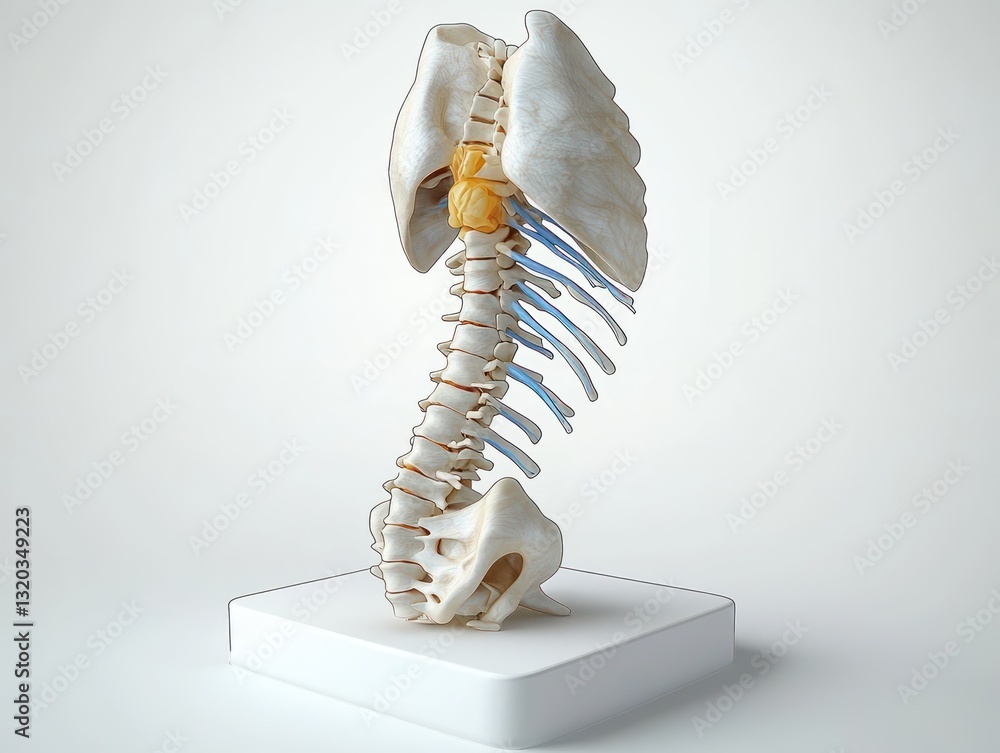 Hyper-Realistic 3D Model of Herniated Disc in Lumbar Spine with Nerve ...