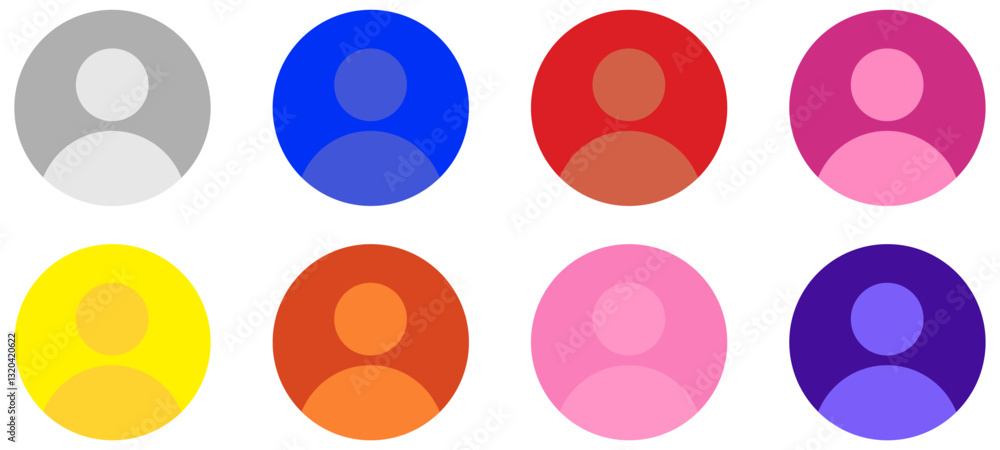 Vector flat illustration in grayscale. Avatar, user profile, person ...