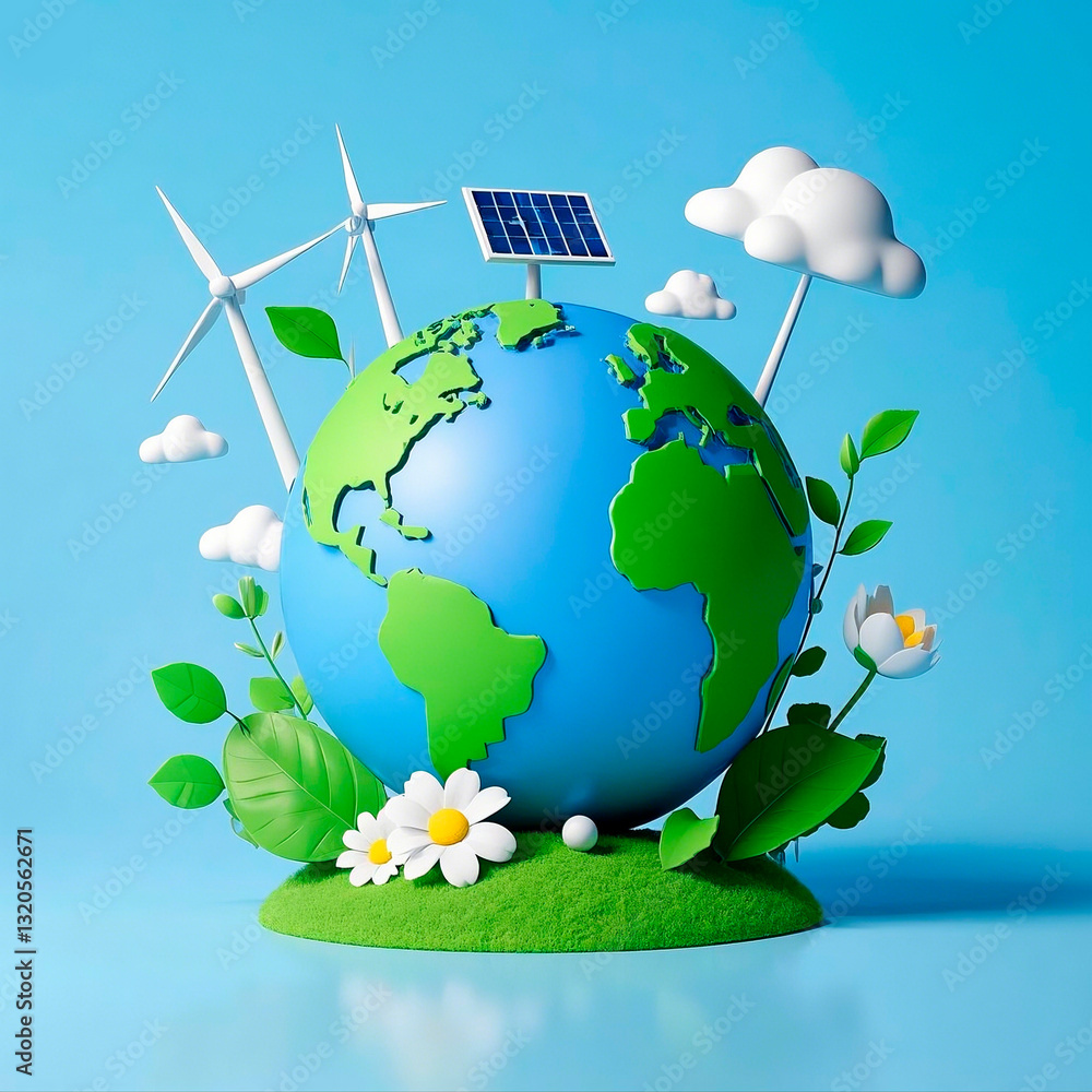 Eco-Minimalism: Redefining Earth Day 2025 with Clean Design Stock ...