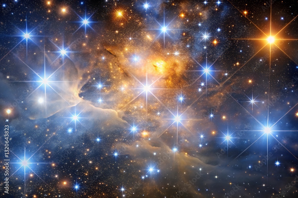 Stars Space Cosmos Universe Galaxy Planets Moon Sun Copy Space ...