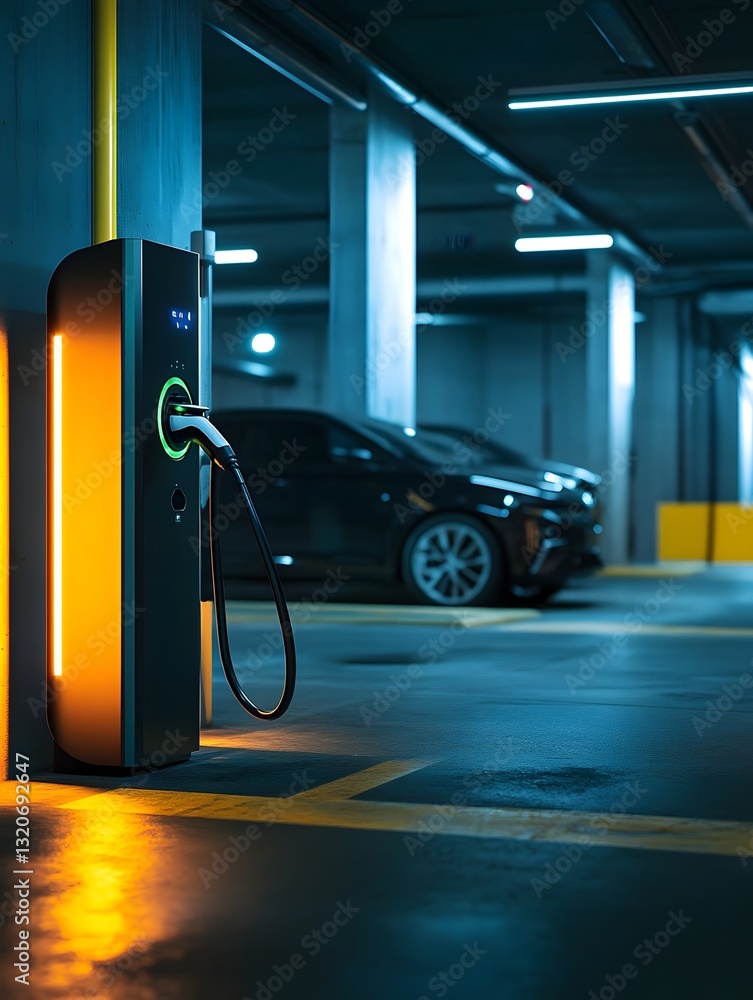 Futuristic Electric Vehicle Charging Station with Integrated ...