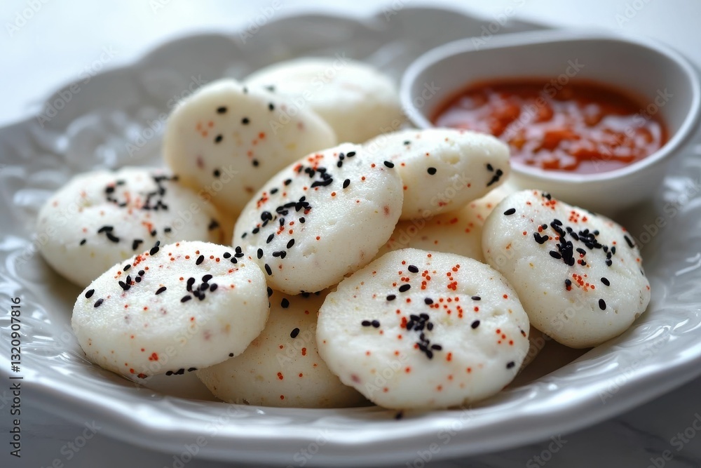 Idli: Traditional South Indian Breakfast Food Made from Steamed Lentil ...