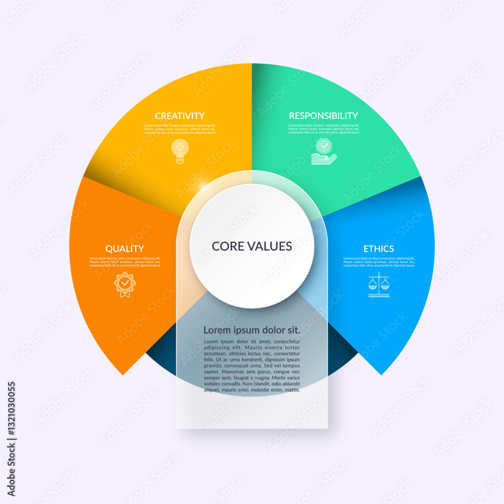 Infographic cycle diagram with 4 steps, parts. Vector infographic ...