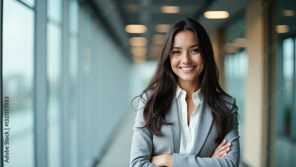 Happy cheerful Latin professional mid aged business woman corporate ...