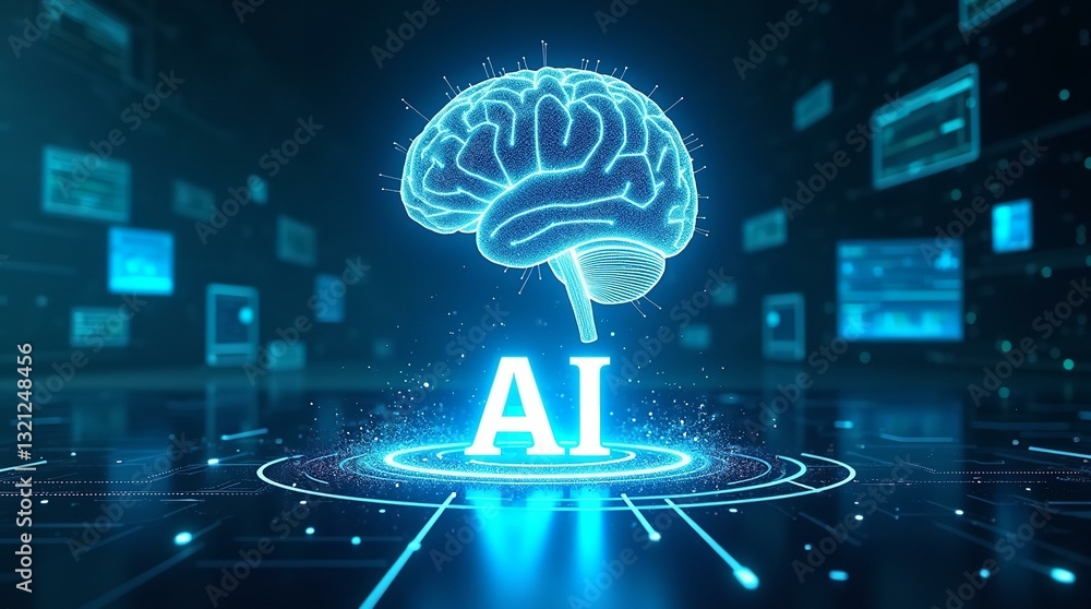 AI Brain Technology – Machine Learning, Neural Network, Artificial Intelligence, Data Science ...