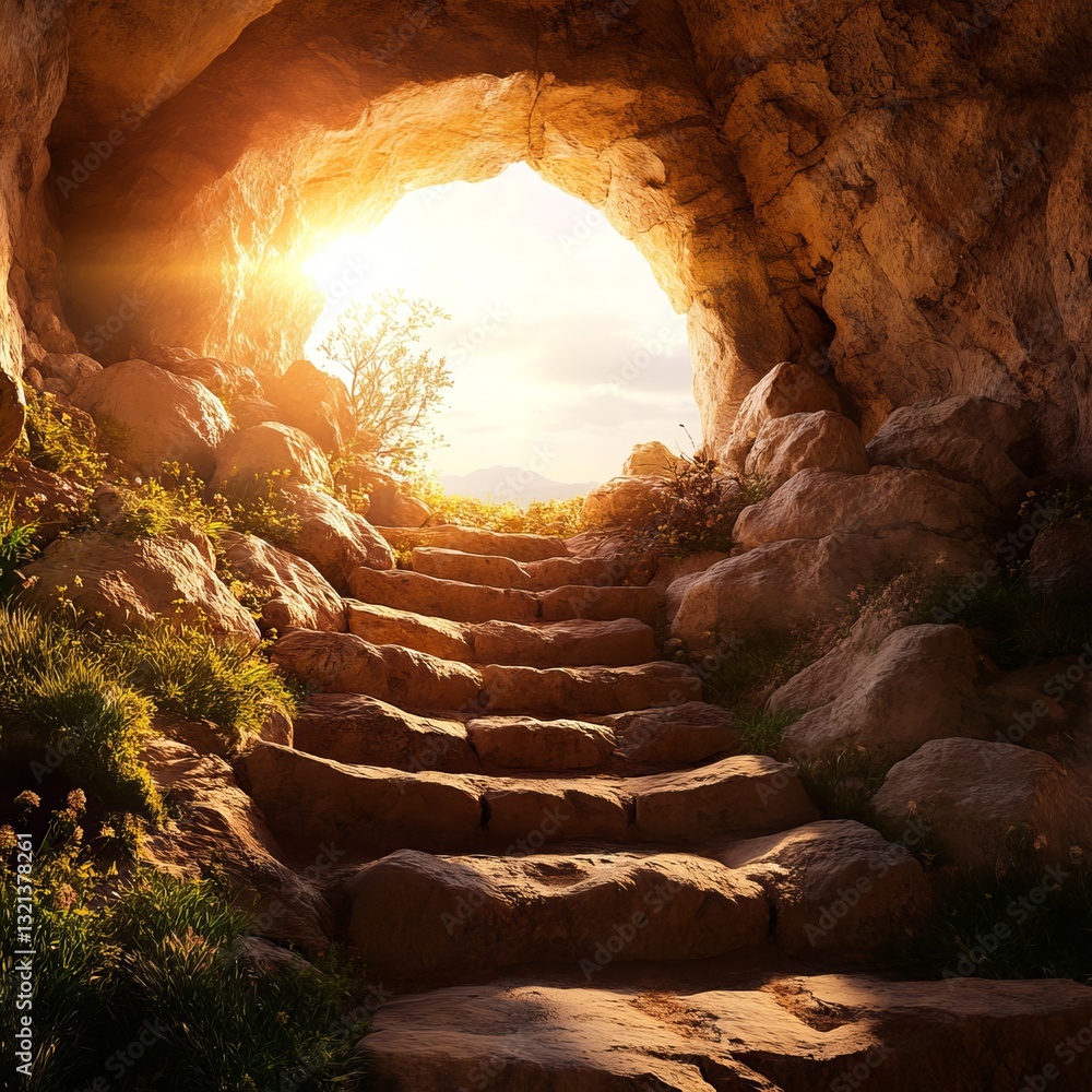 Glorious Resurrection of Jesus Christ: Easter Background. A triumphant ...