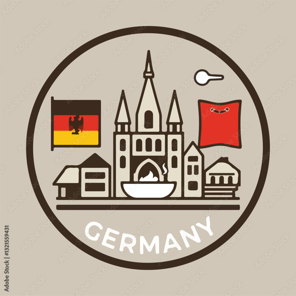 Traditional symbols of culture, architecture and cuisine of Germany ...