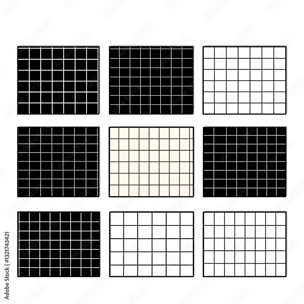 Bento style layout grid templates. Web comics grids, various panel ...