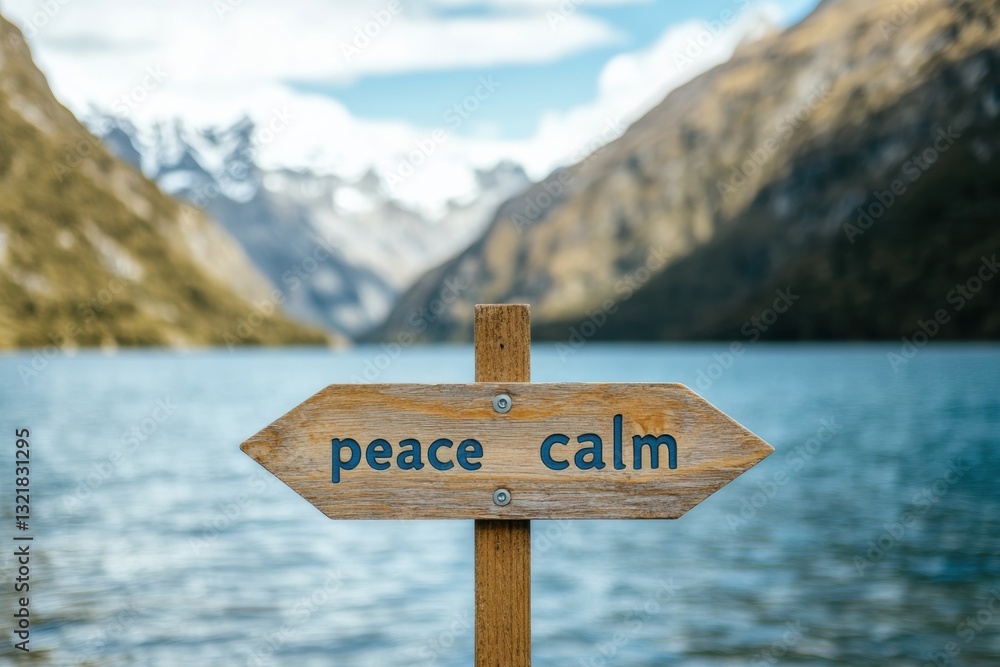 Mindful Wayfinding Rustic Wooden Signpost Reveals Wellness Journey ...