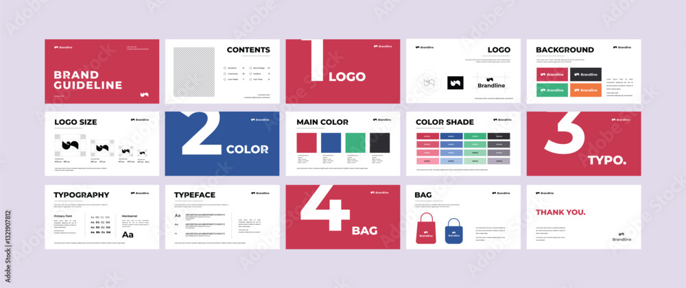 Complete brand guidelines design templates. Creative brand guidelines ...