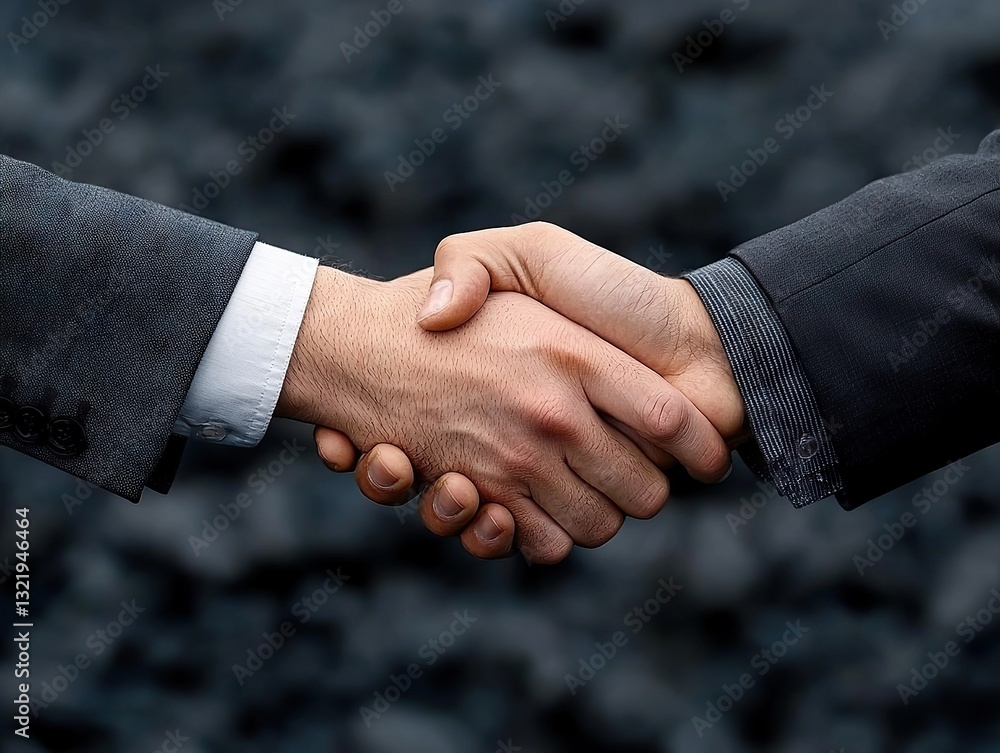 Business partnership agreement office setting handshake corporate ...
