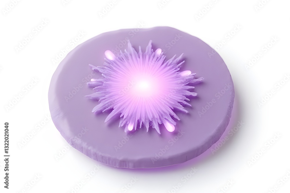 Purple 3D Printed Structure with Radiant Center - Detailed Close-Up ...