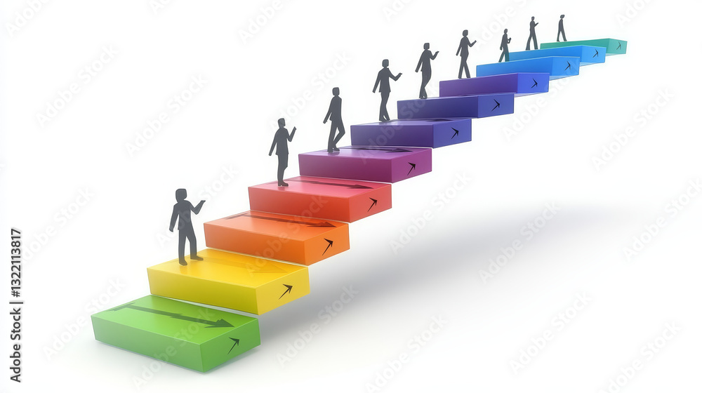 Arrow process steps chart. Business startup step arrows, work flow ...