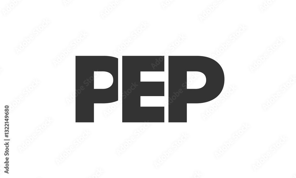 PEP logo design template with strong and modern bold text. Initial ...