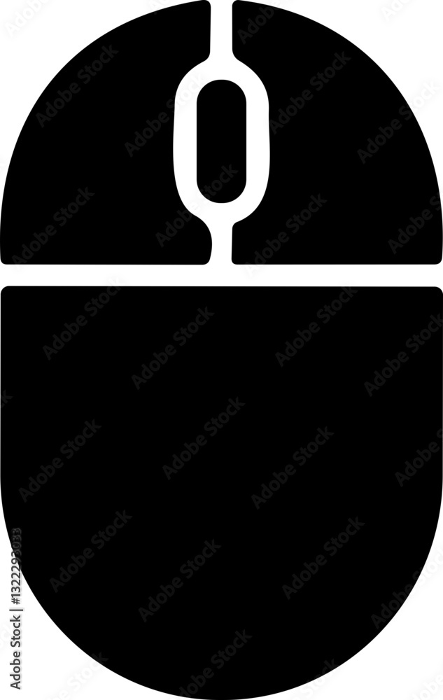 Mouse flat Icon. Computer hardware mouse icon vector. Left and right ...