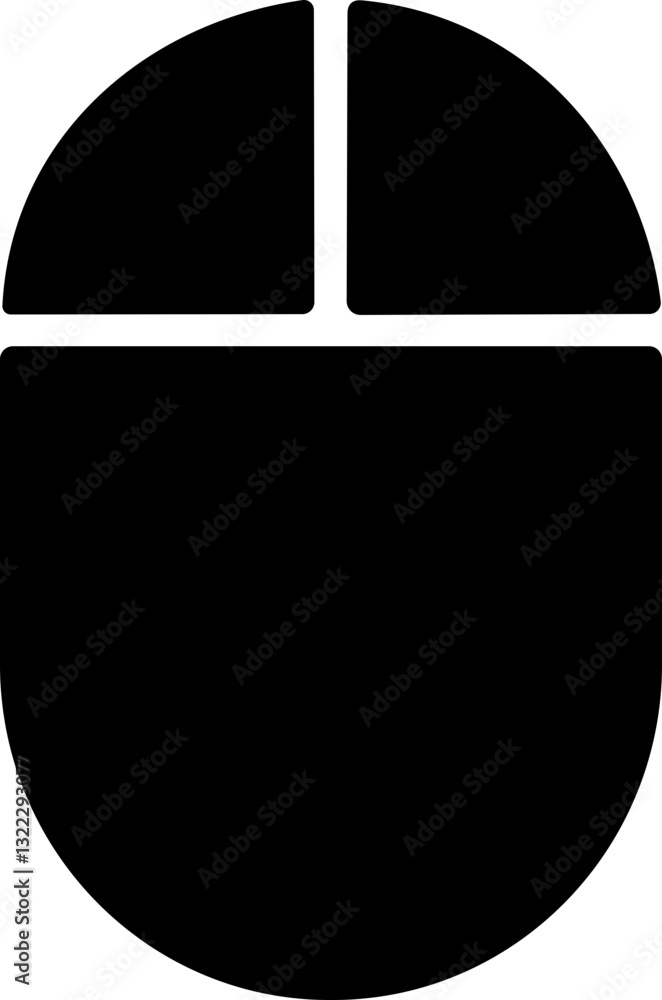 Mouse flat Icon. Computer hardware mouse icon vector. Left and right ...