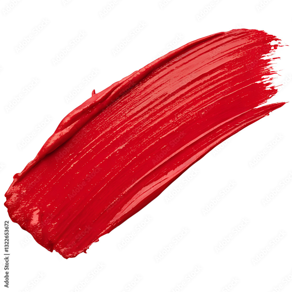 Red paint stroke on transparent background Stock Photo | Adobe Stock