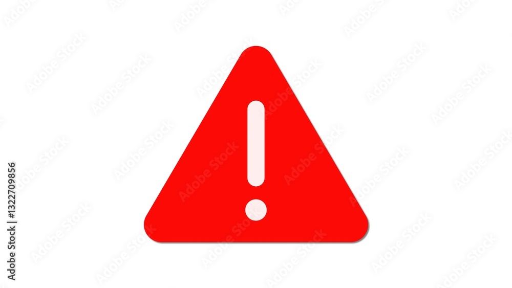 Bold warning sign with clear symbols and a distinct visual design ...