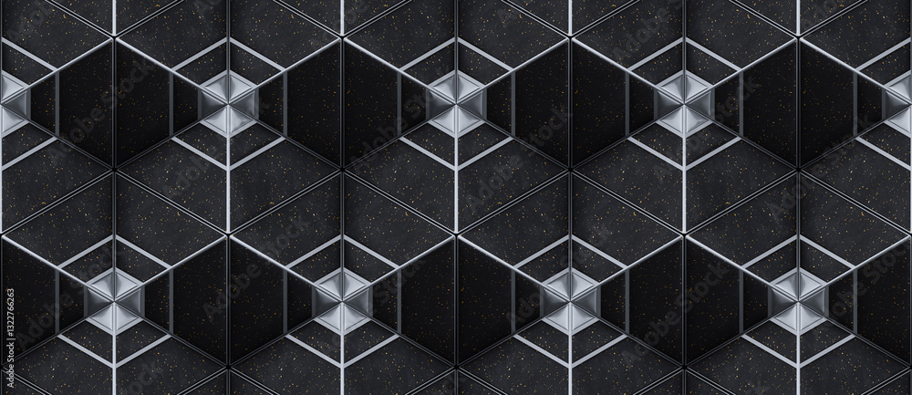 Ilustração 3D pattern of the hexagon. do Stock | Adobe Stock