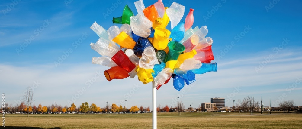 Eco-Transformative Earth Day Installation Vibrant Recycled Plastic ...